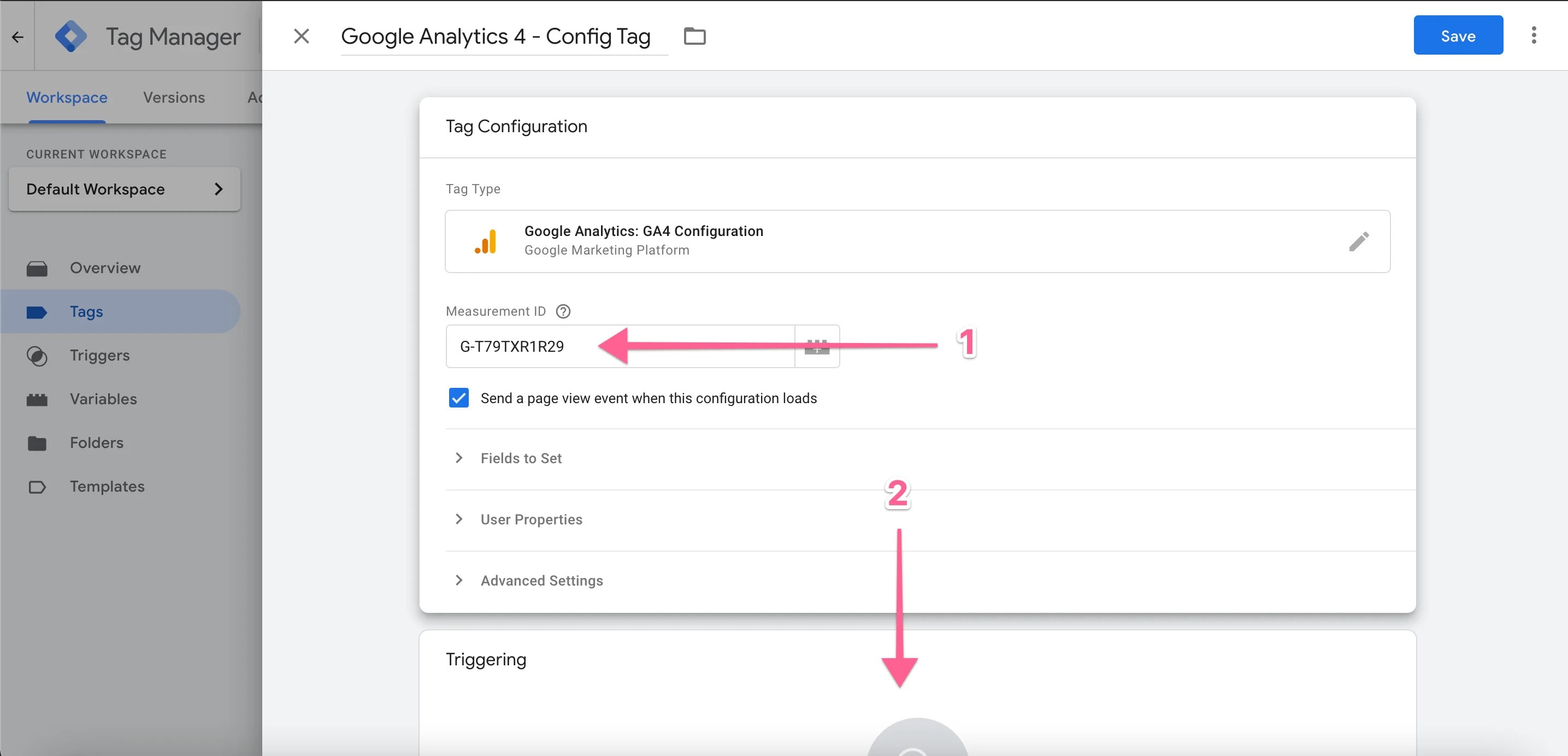 Integrating Google Analytics with Webflow via Tag Manager
