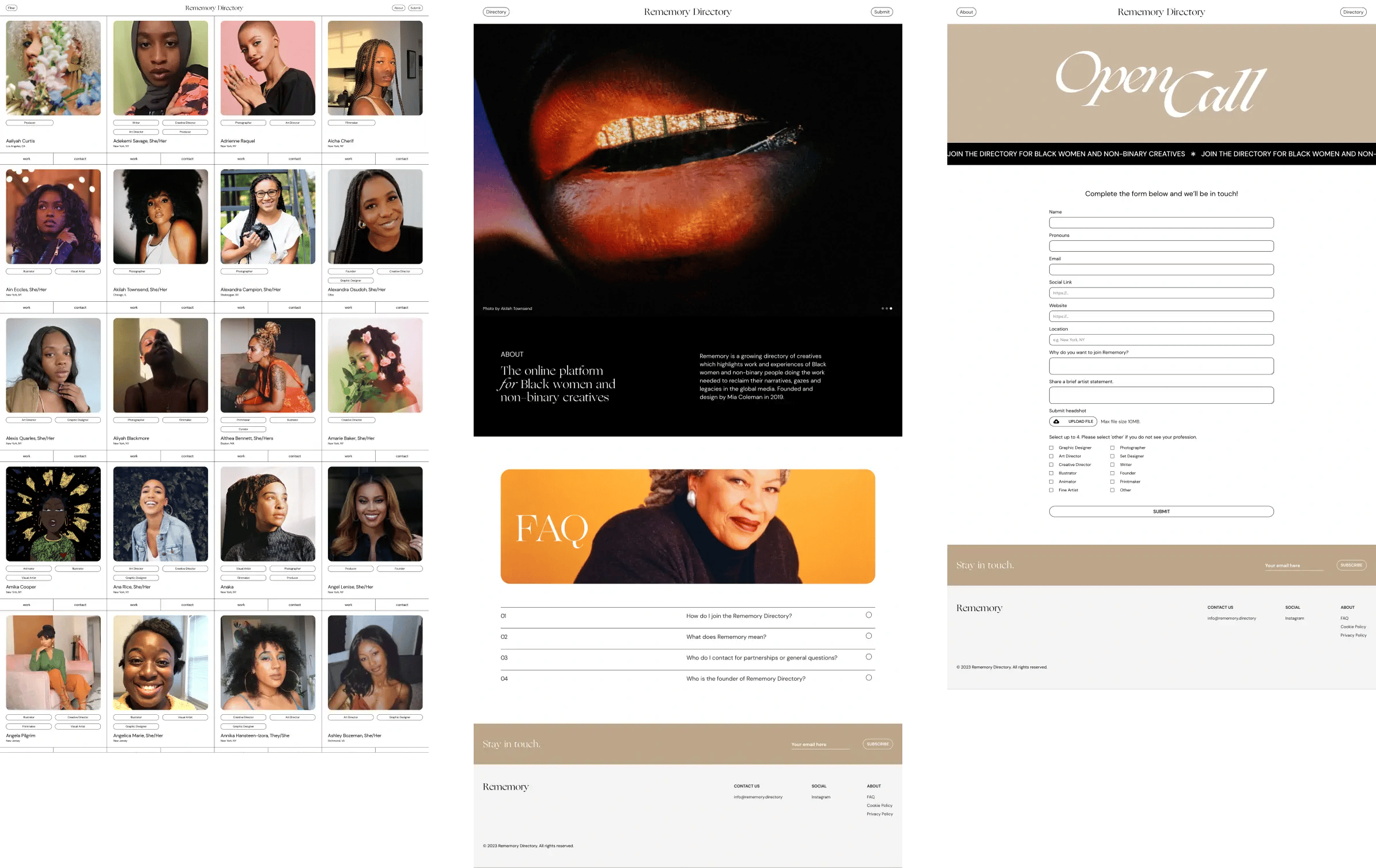 Rememory Directory - Portfolio Projects