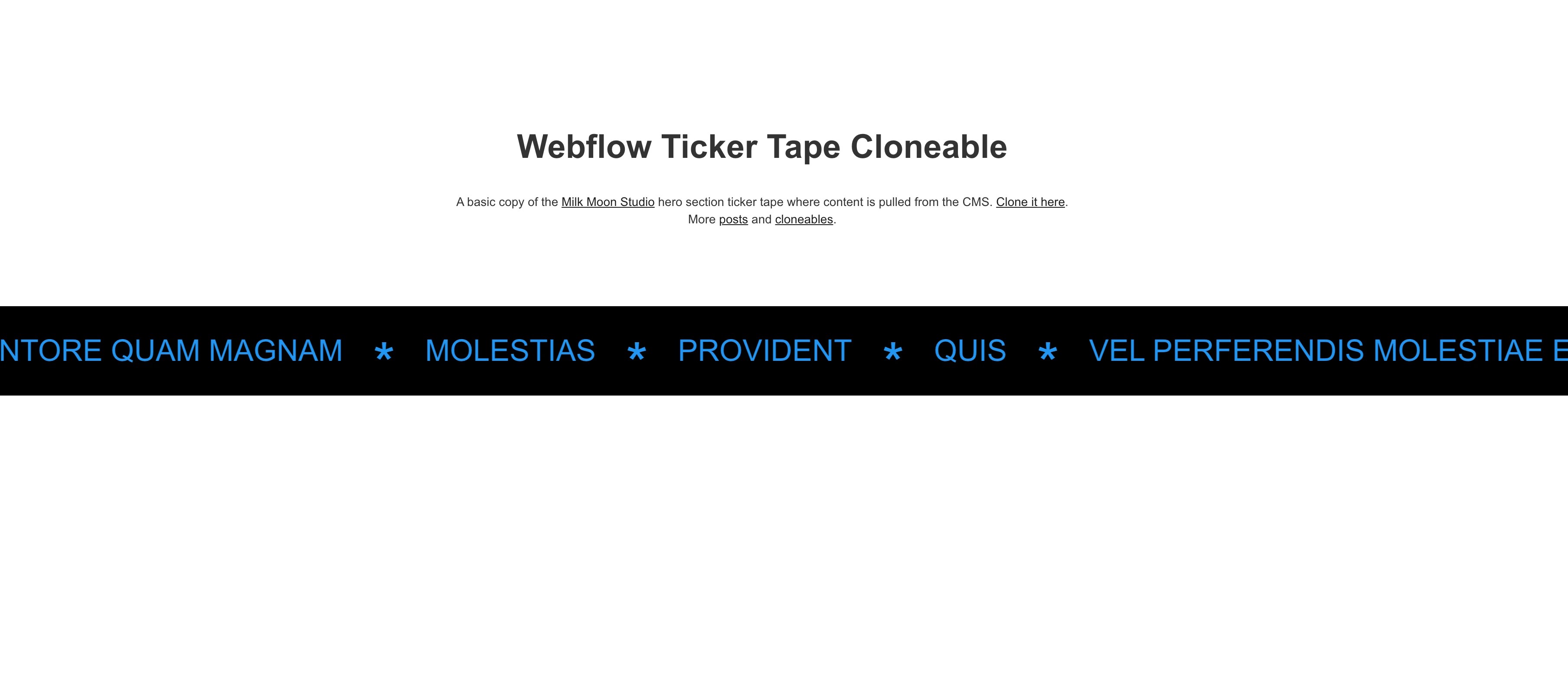 Webflow Cloneables - Milk Moon Studio