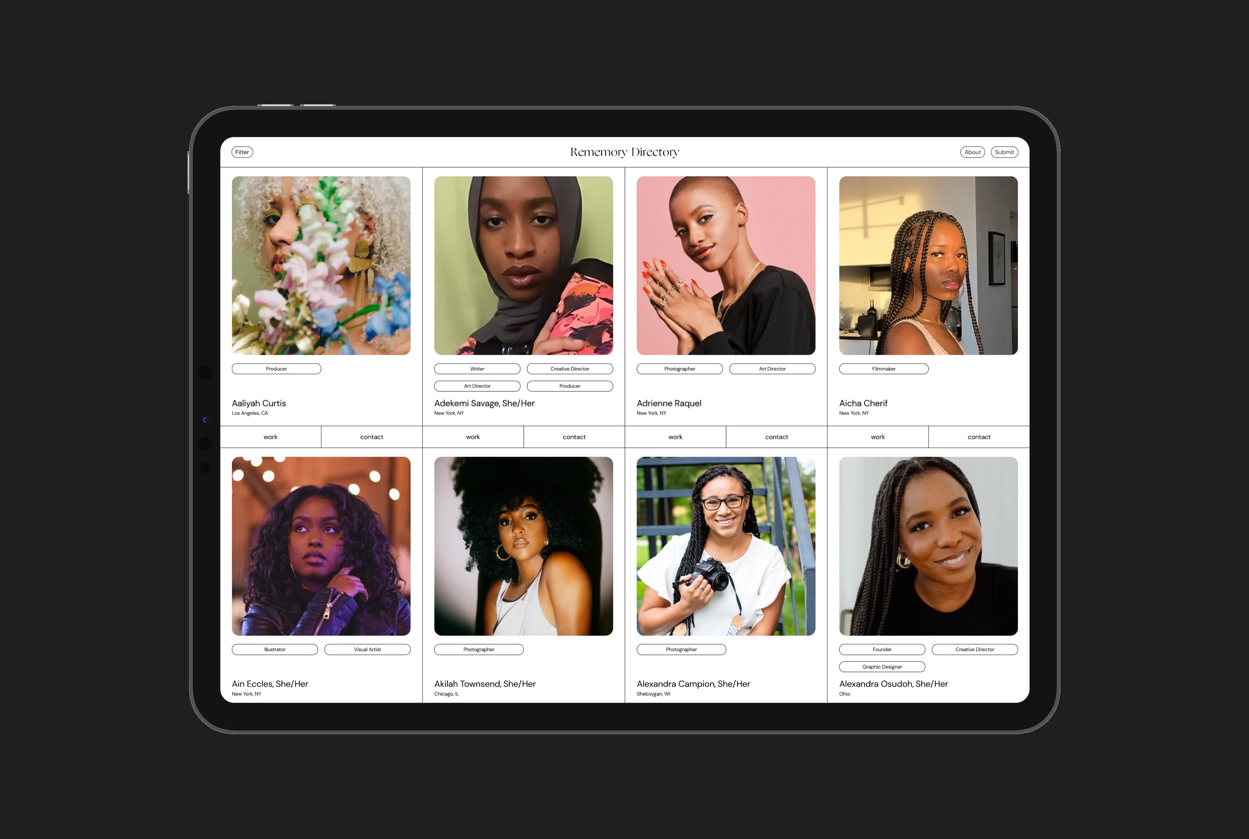 Rememory Directory - Portfolio Projects